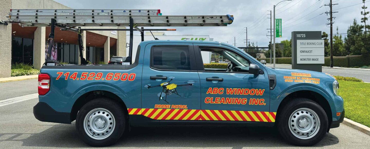 Partial Truck Wrap For ABC Window Cleaning
