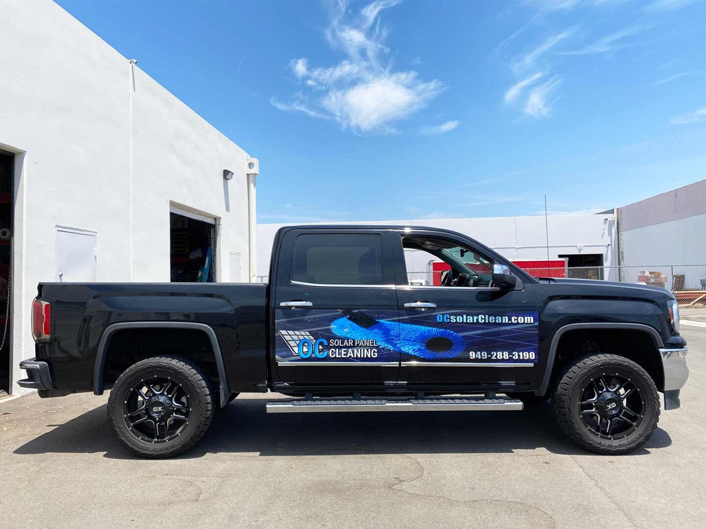 Custom Partial Wrap for OC Solar Panel Cleaning