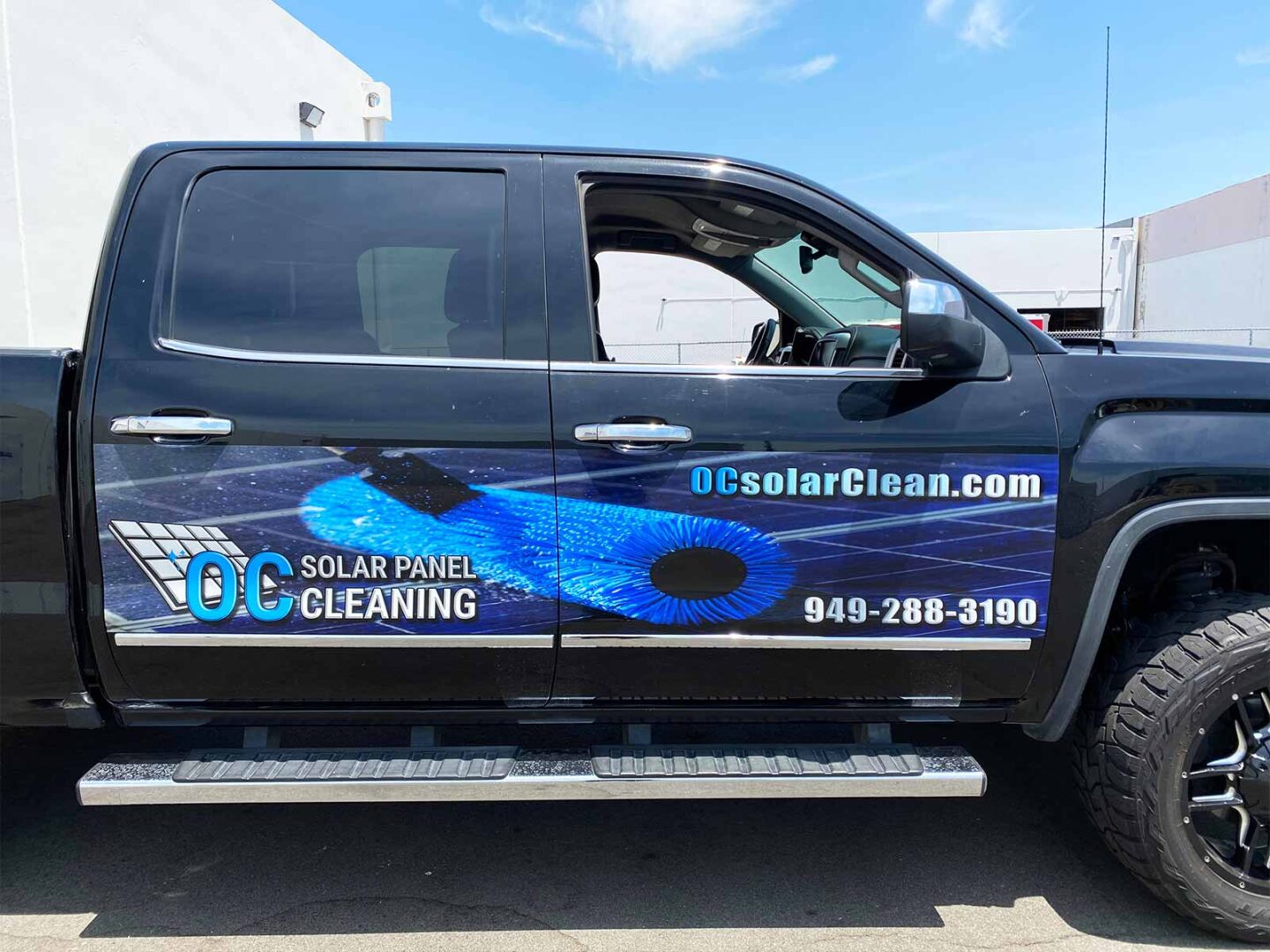 Custom Partial Wrap for OC Solar Panel Cleaning