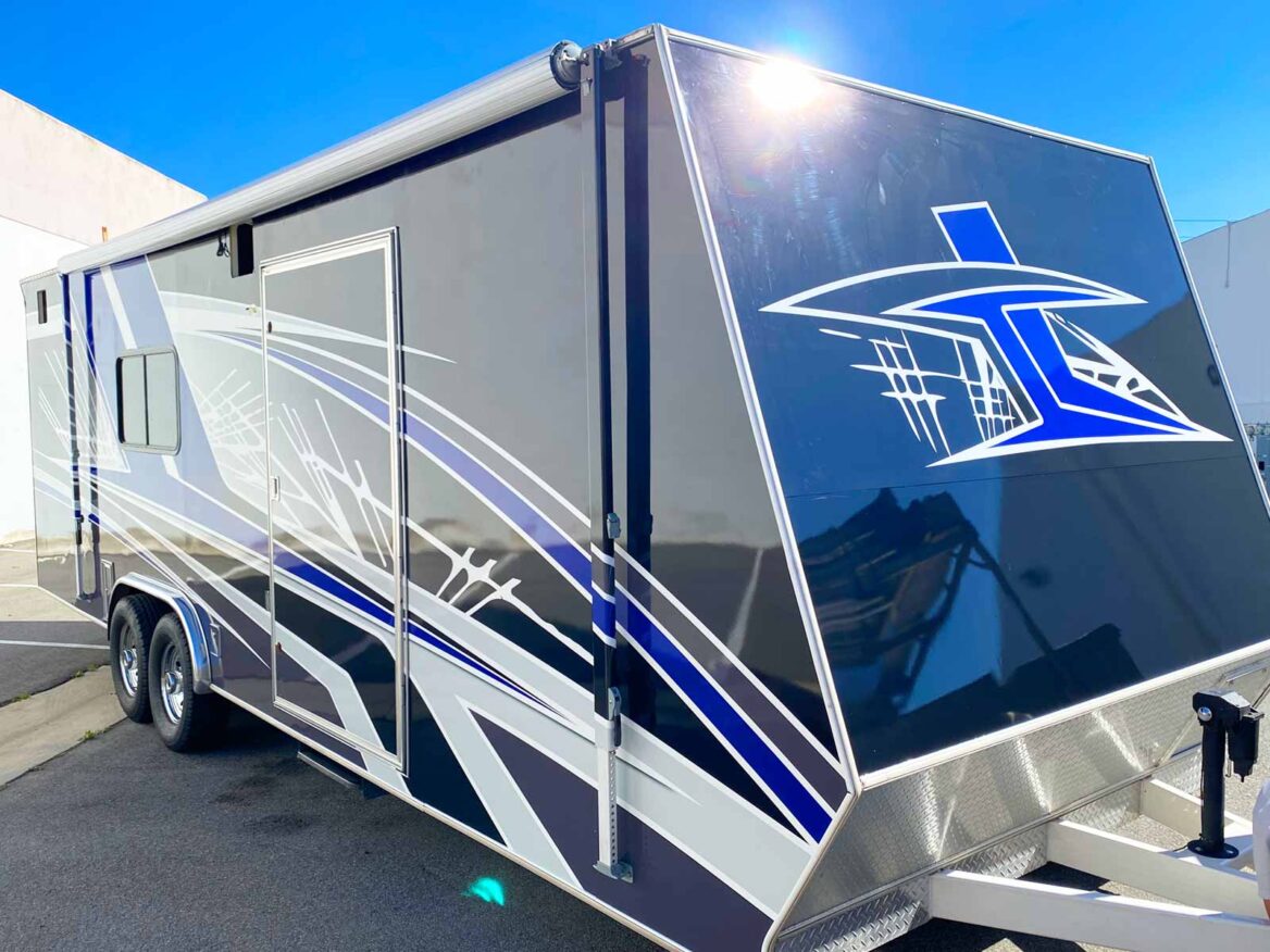 TOY HAULER VINYL TRAILER WRAP - Monster Image