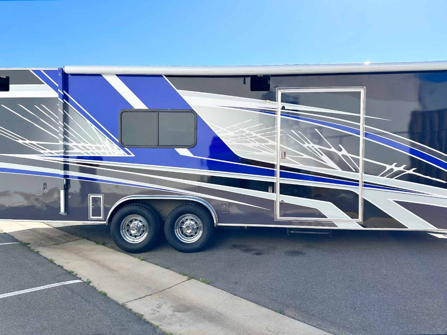 TOY HAULER VINYL TRAILER WRAP - Monster Image