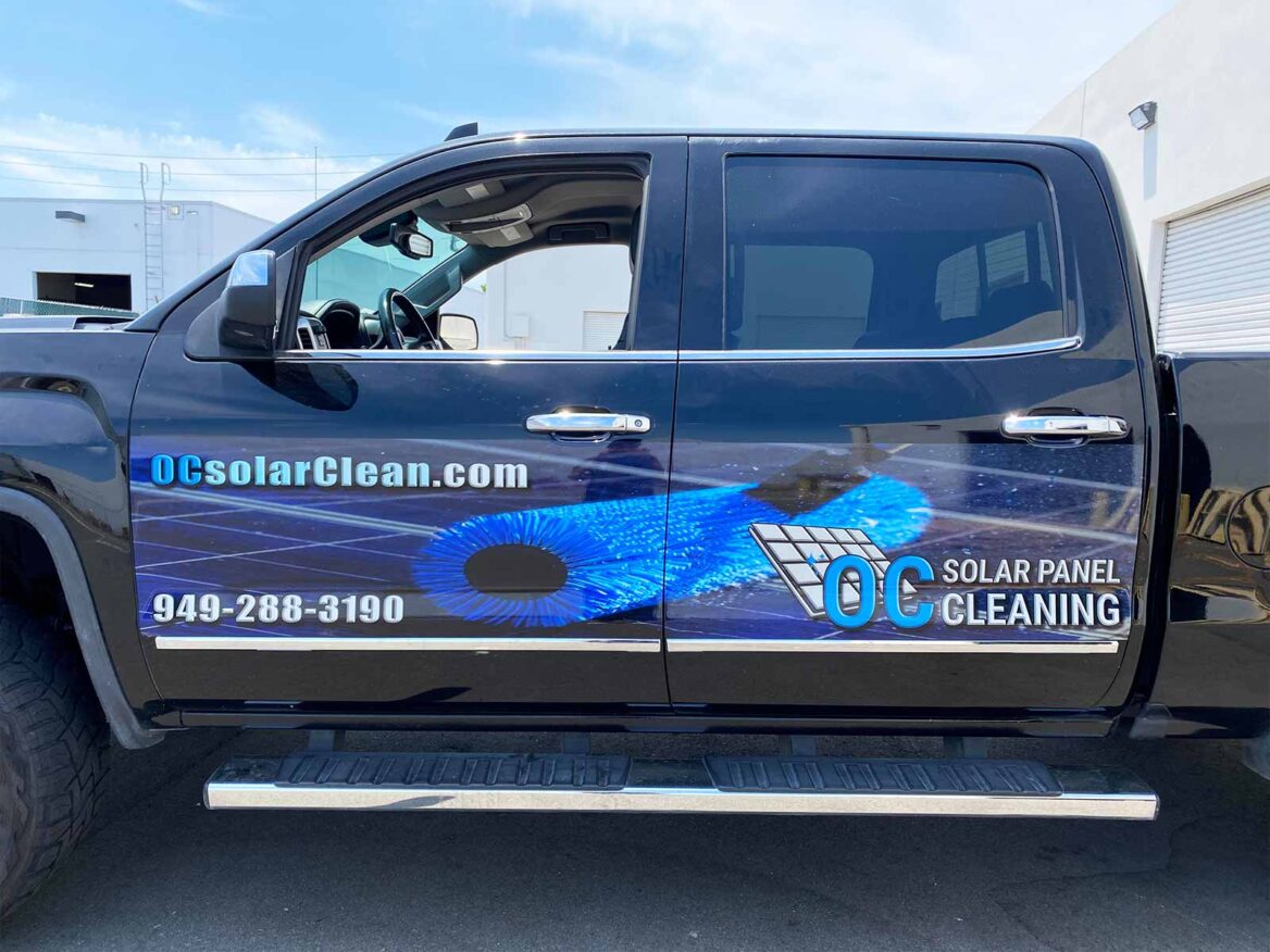 Custom Partial Wrap for OC Solar Panel Cleaning